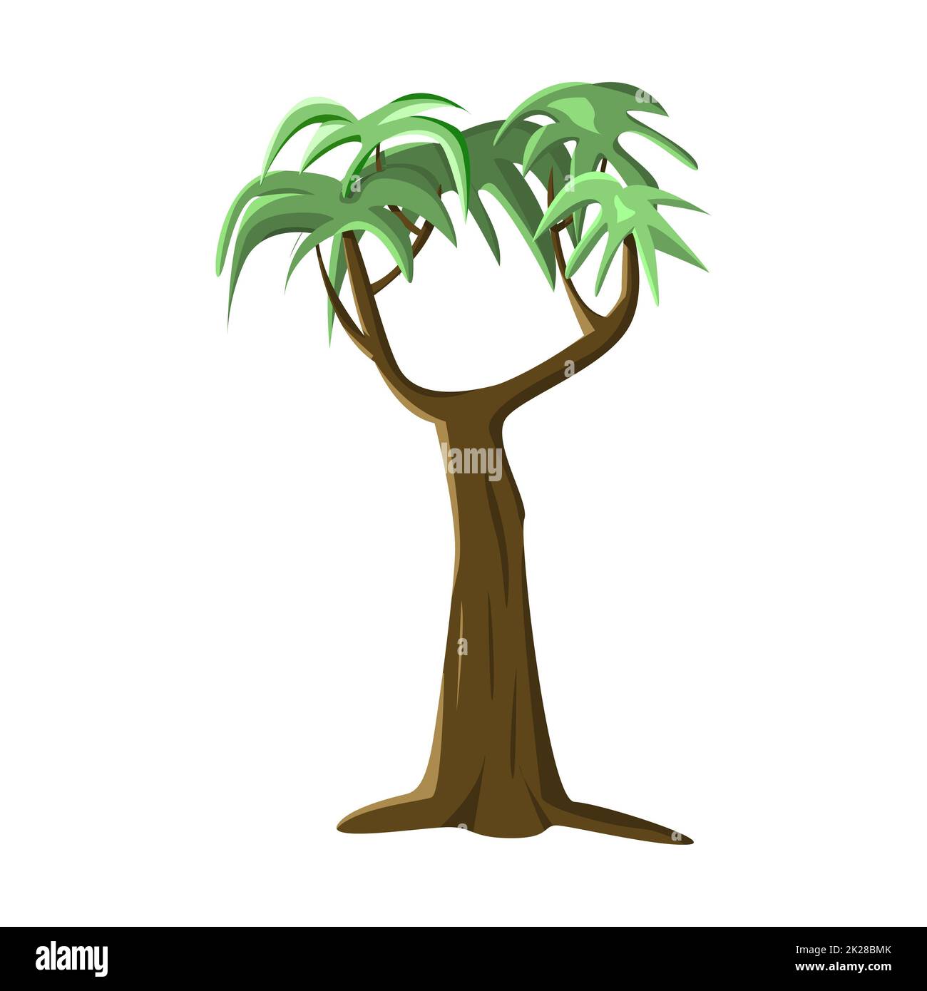 Realistic green branch tropical Cut Out Stock Images & Pictures - Alamy