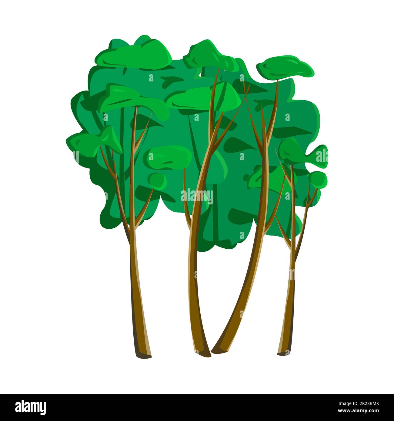 Realistic green bushes on white background - Vector Stock Photo - Alamy