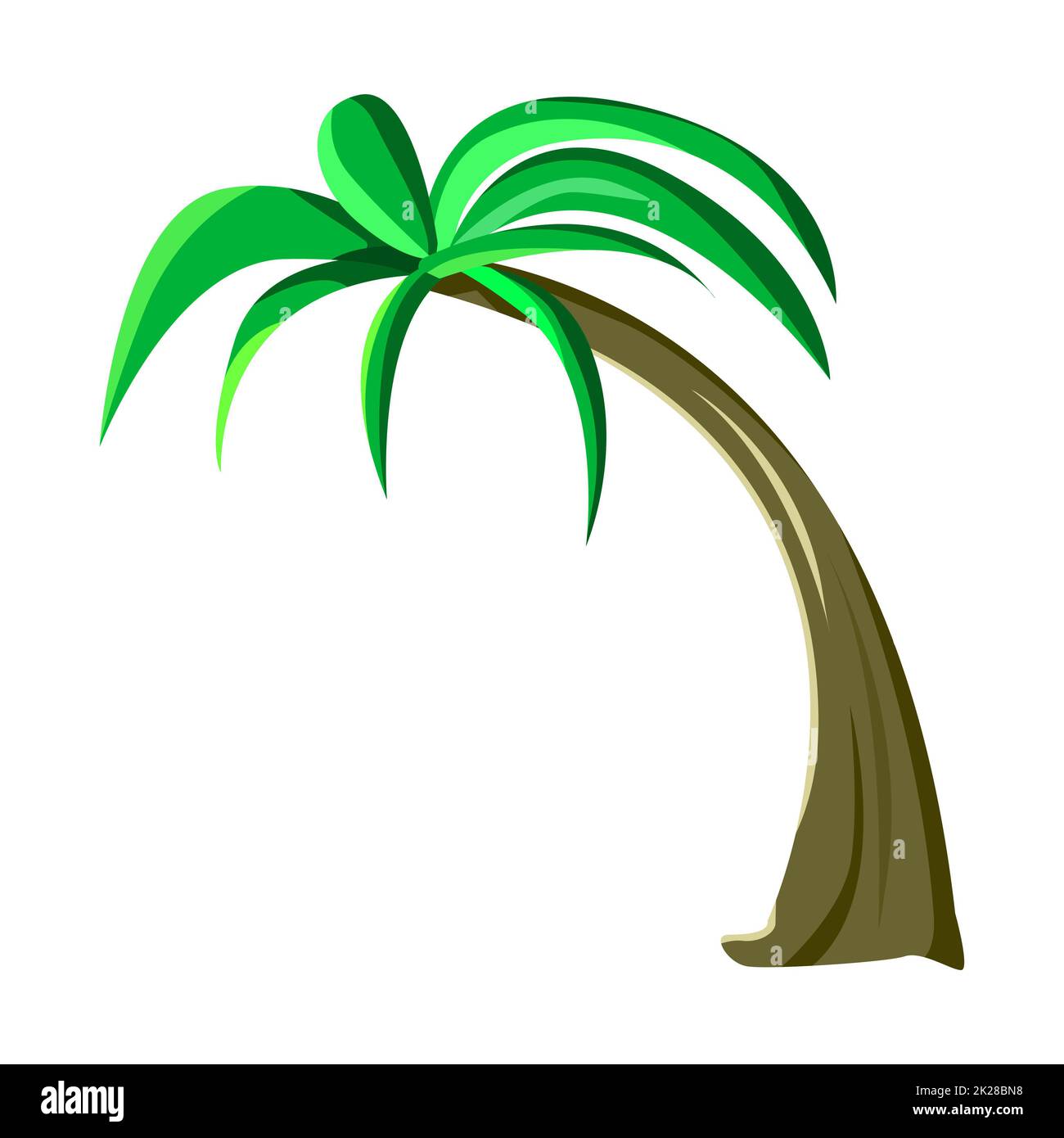 Realistic green palm isolated on white background - Vector Stock Photo ...