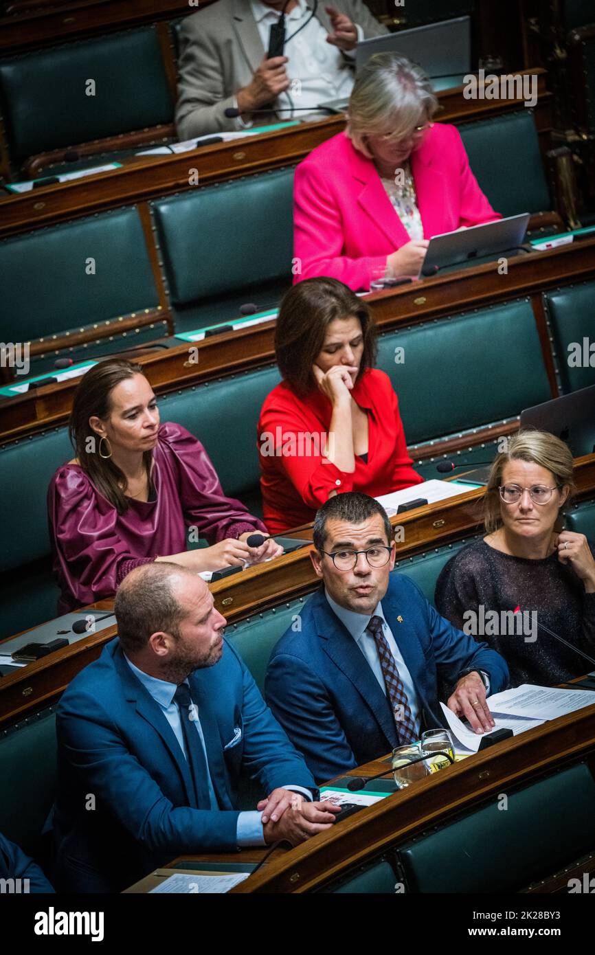 Brussels, Belgium, 22 September 2022. N-VA's Sander Loones pictured ...