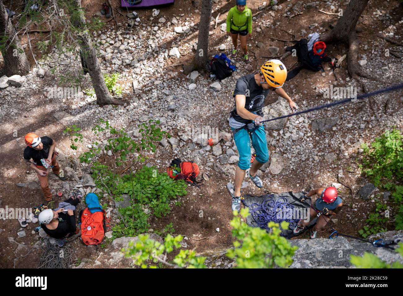 Rock climbing high five hi-res stock photography and images - Alamy