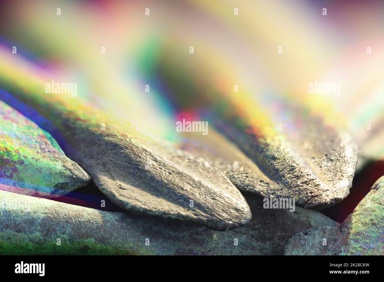 Anaglyph effect. Ancient Scythian bronze arrowheads. Ancient weapons ...