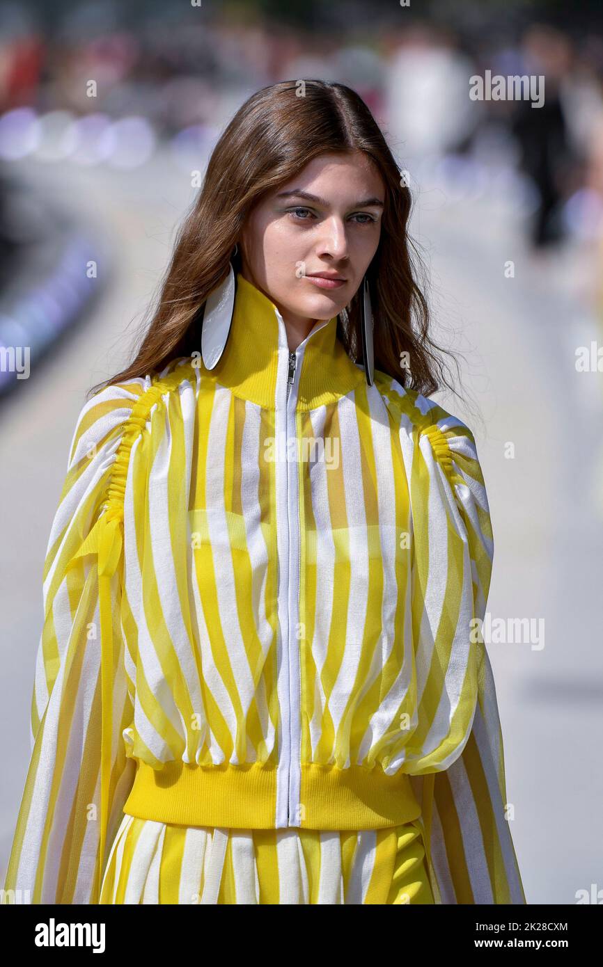 Milan, Italy. 22/09/2022, A model walks on the runway at the Anteprima ...