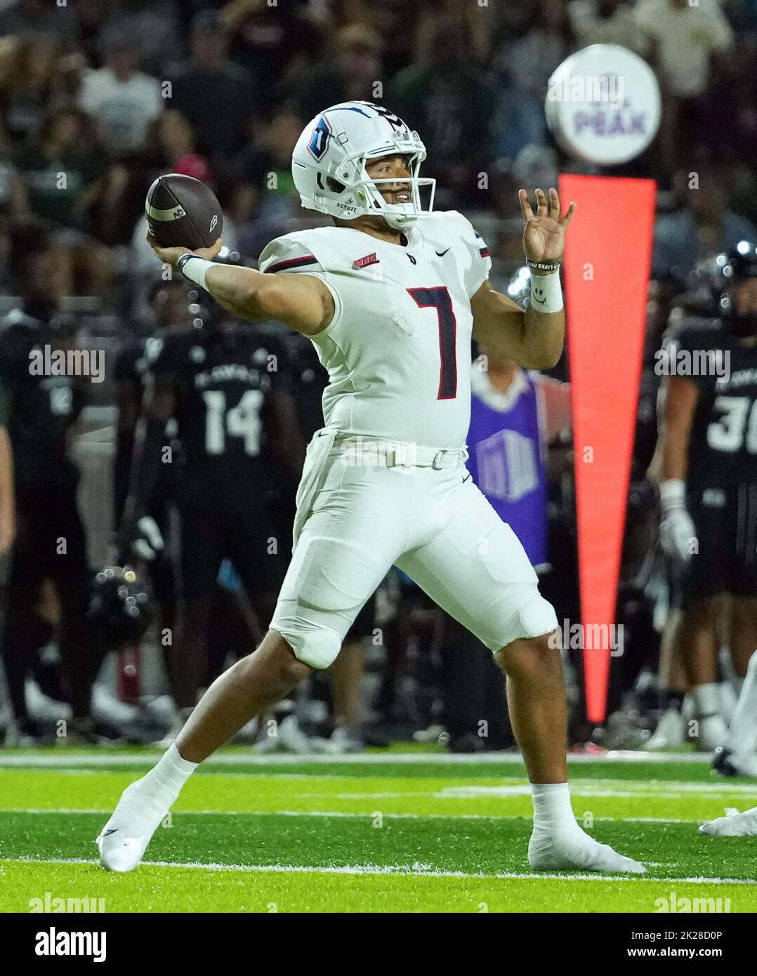 August 17, 2022 - Duquesne Dukes quarterback Darius Perrantes (7 ...
