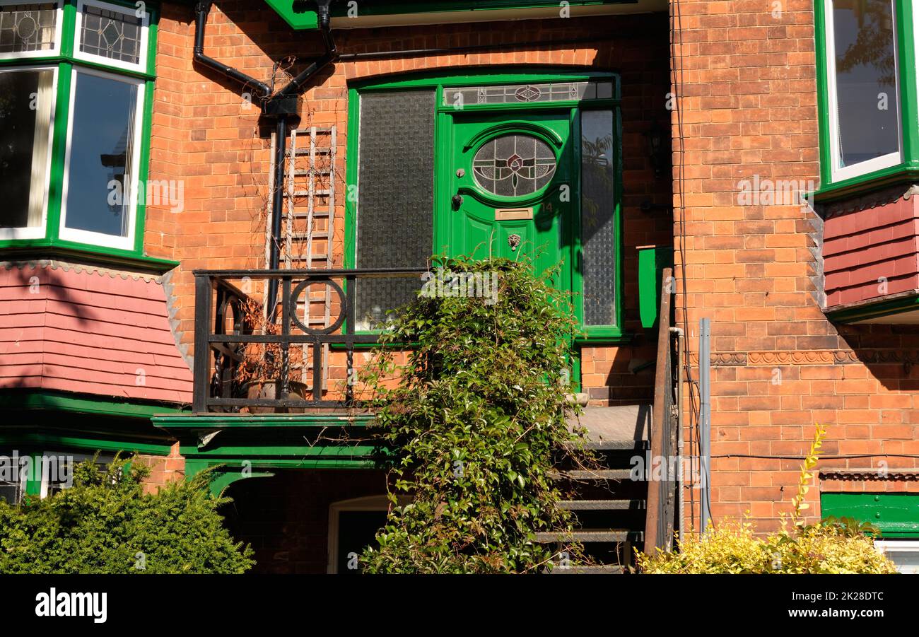 Old green wooden door example Stock Photo - Alamy
