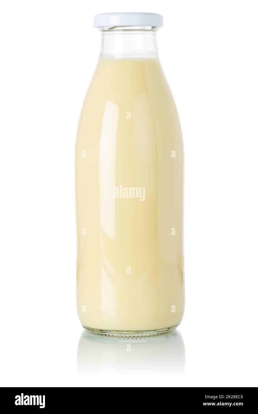Banana smoothie fruit juice drink milkshake milk shake in a bottle ...