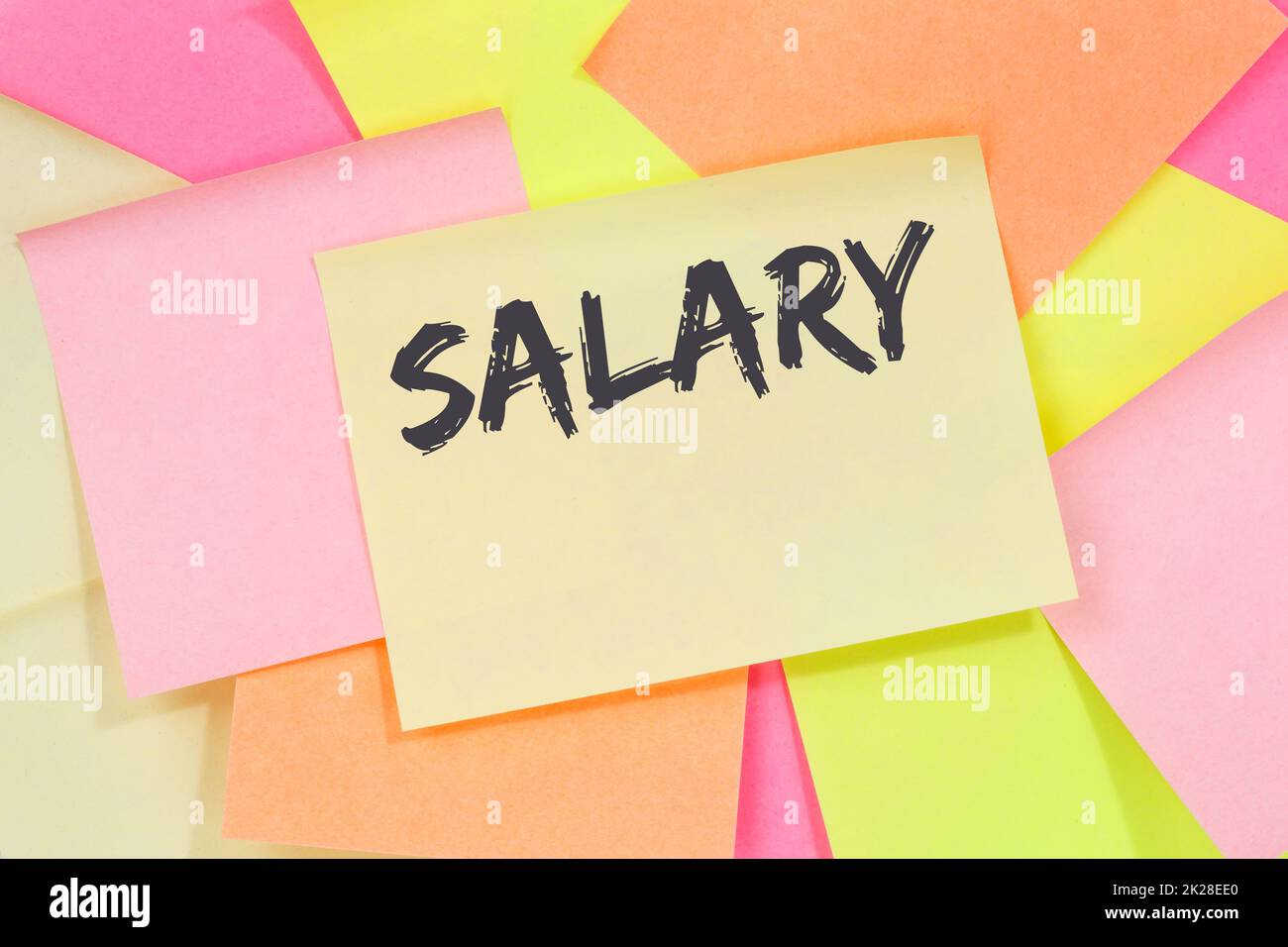 Salary increase negotiation wages money finance business concept note ...