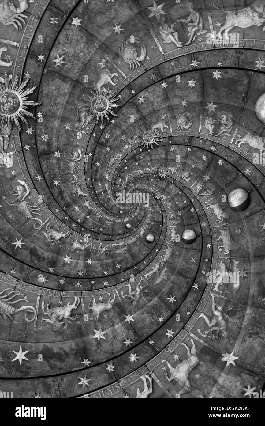 Astrological background with zodiac signs and symbol Stock Photo - Alamy