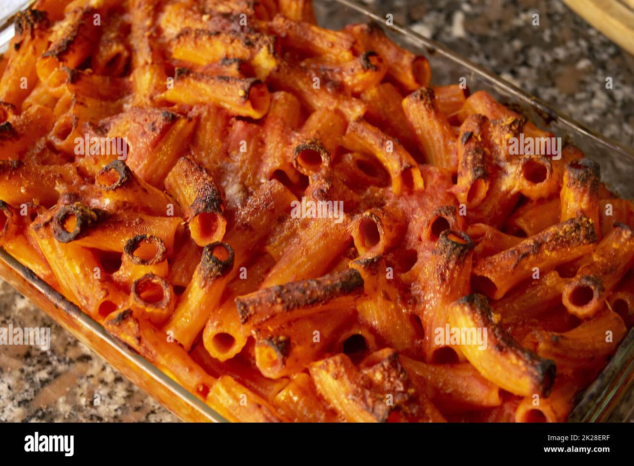 crispy baked pasta Stock Photo - Alamy