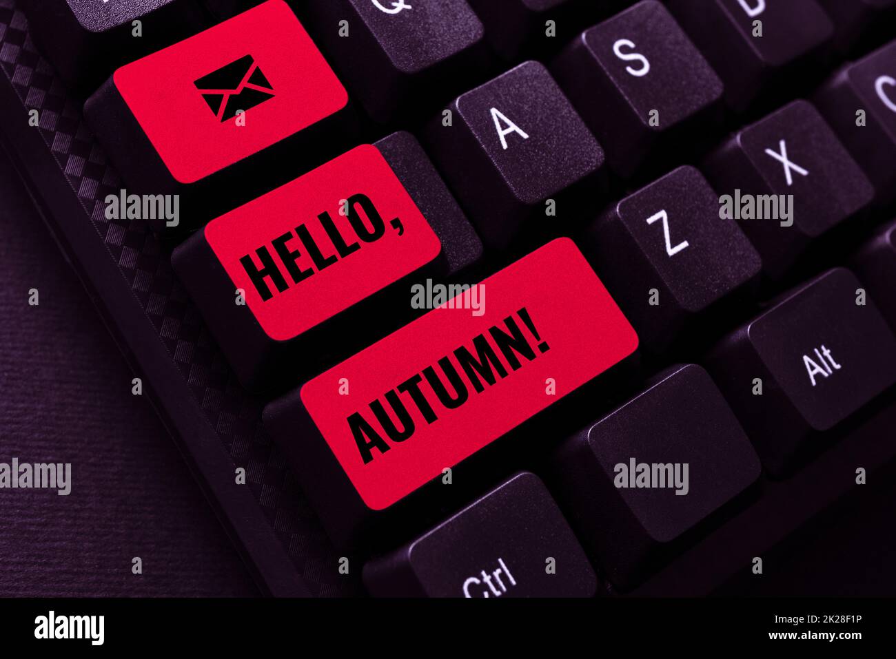 Writing displaying text Hello, Autumn. Business approach greeting used ...