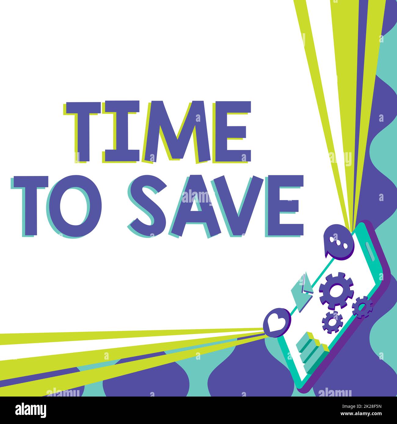 Hand writing sign Time To Save. Word Written on Start saving money for ...