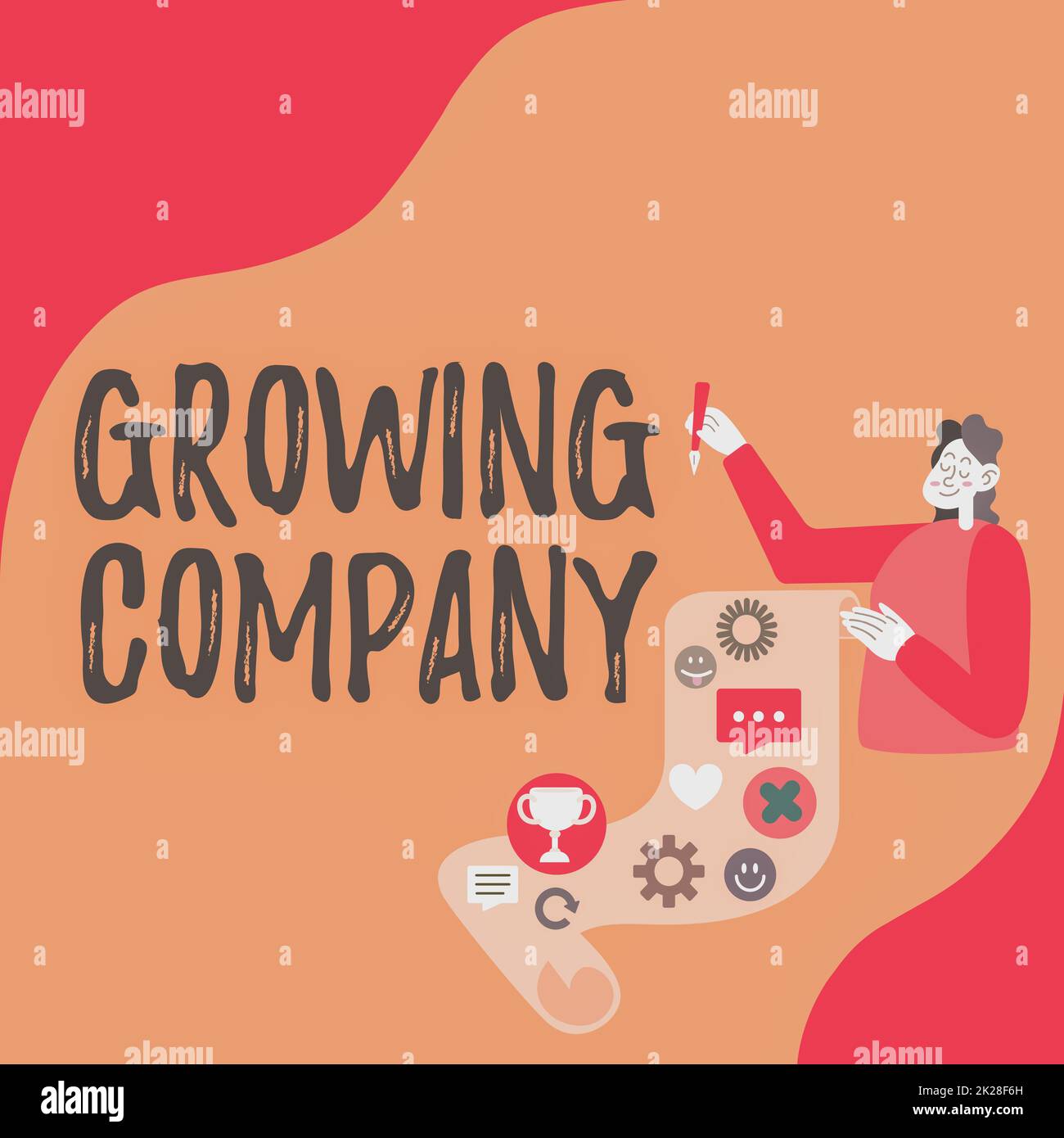 Sign Displaying Growing Company Business Showcase Generates Significant Positive Cash Flows Or