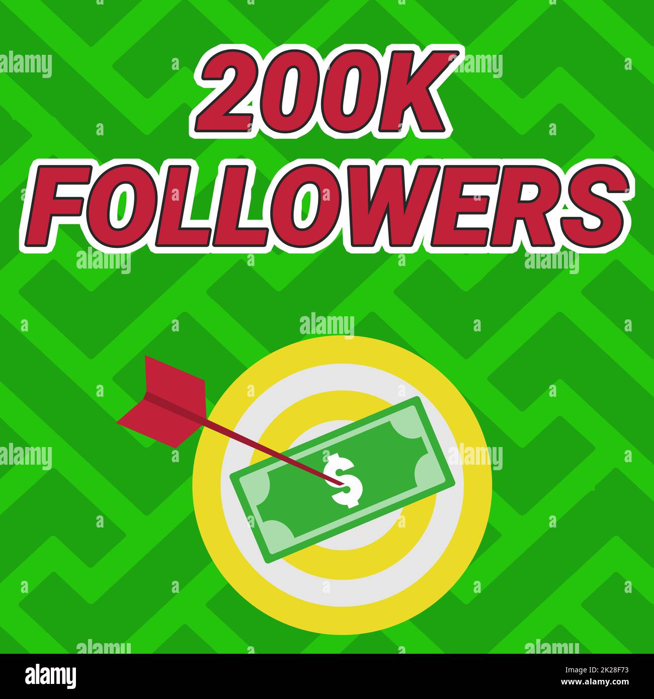 Hand writing sign 200K Followers. Business approach number of ...