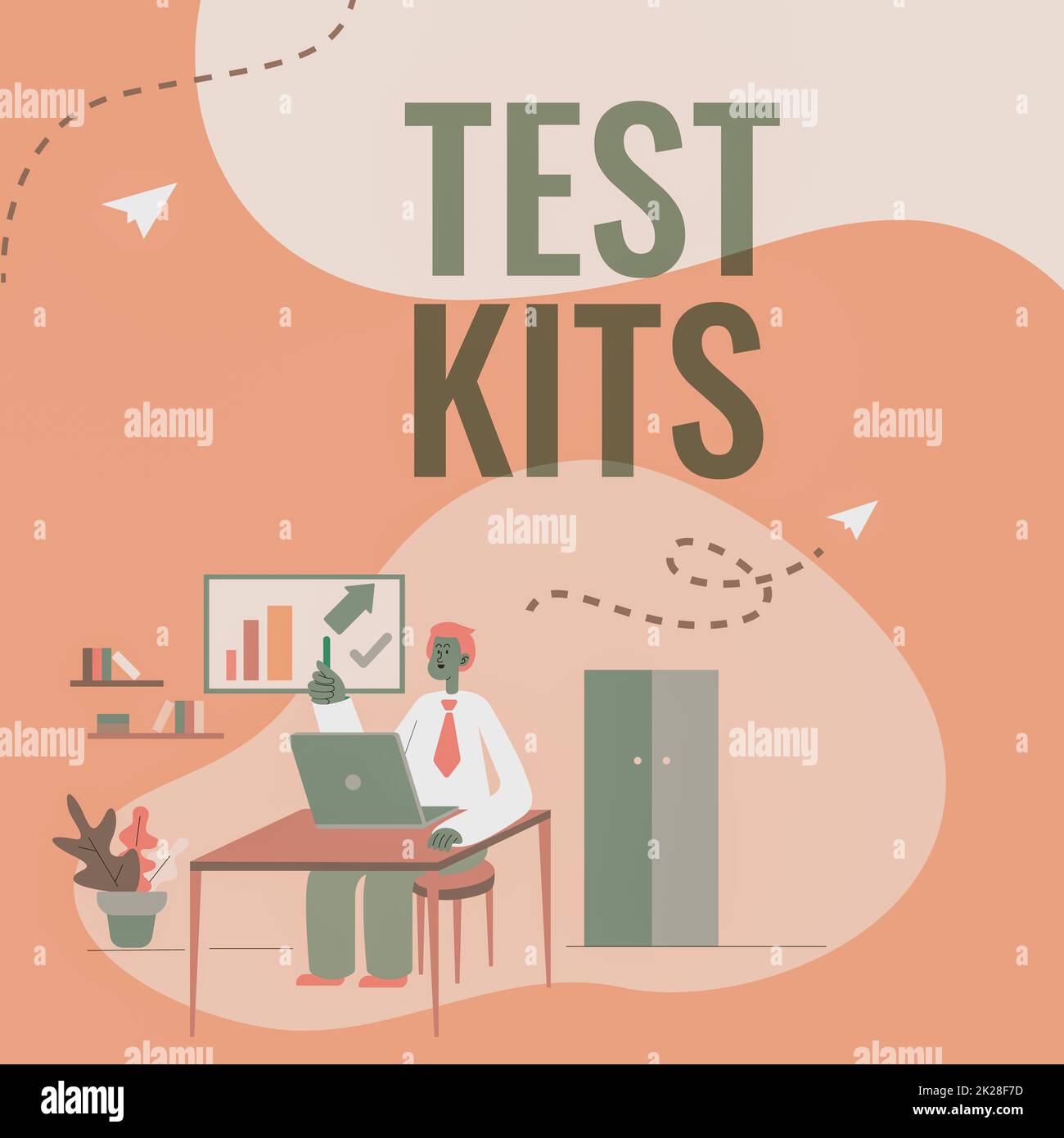 Handwriting text Test Kits. Word Written on tools used to detect the ...