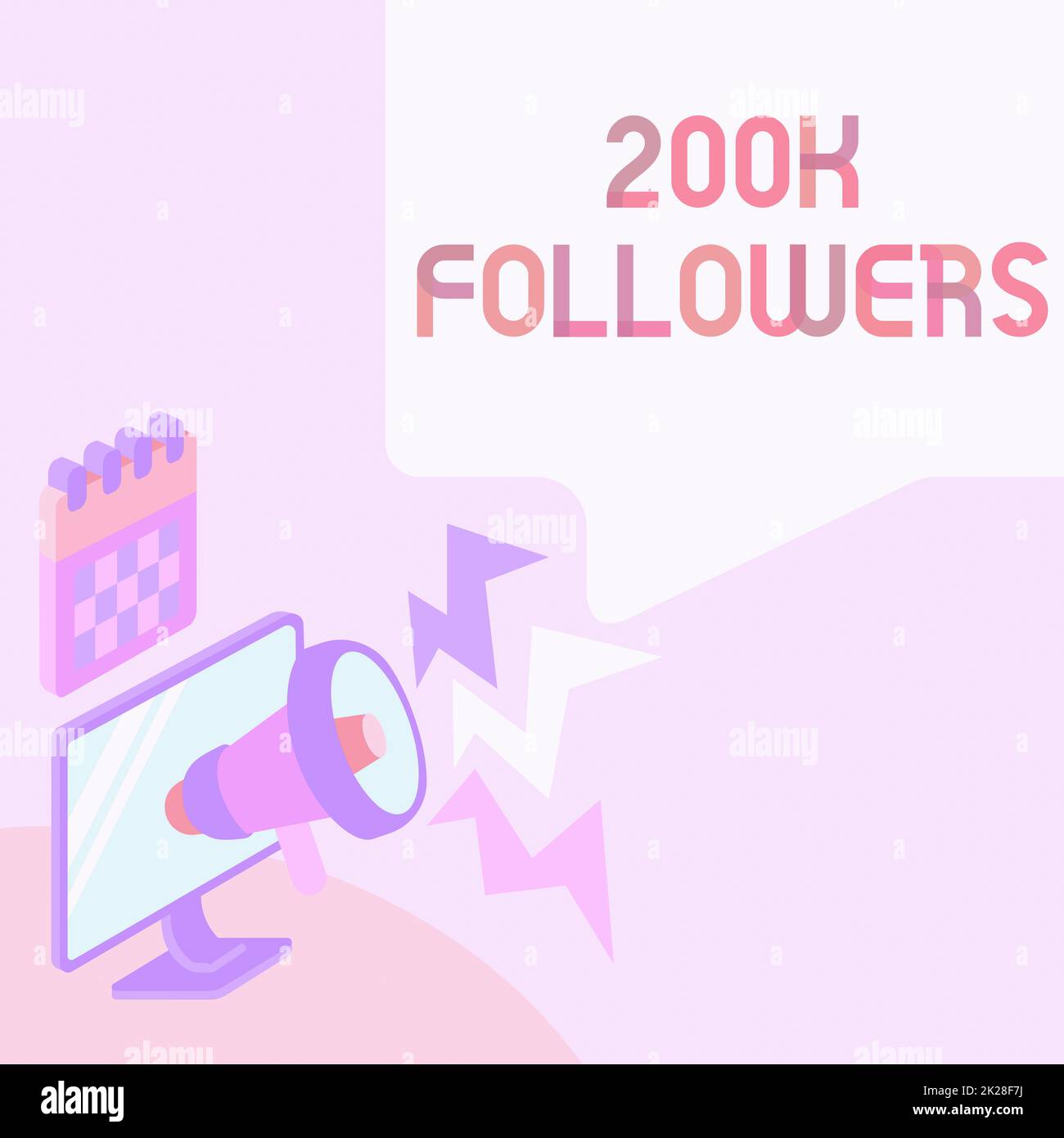 Sign displaying 200K Followers. Business concept number of individuals ...