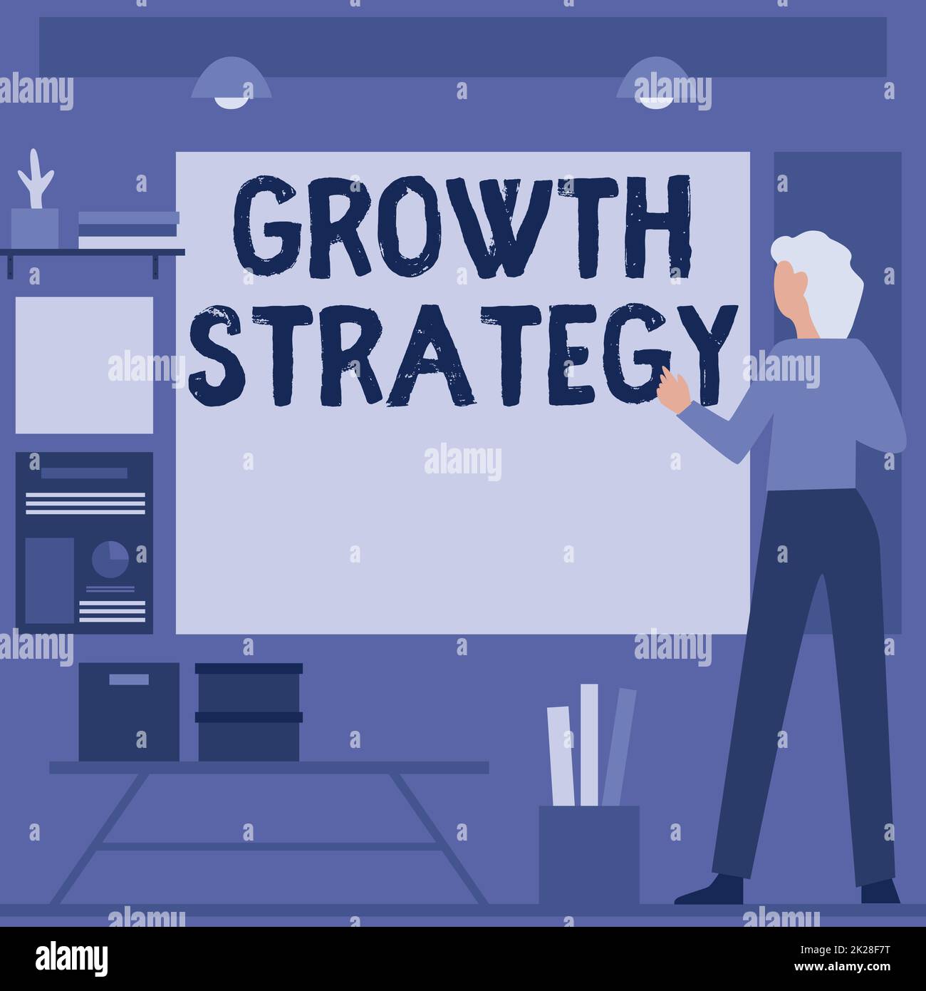 Text showing inspiration Growth Strategy. Conceptual photo Strategy ...