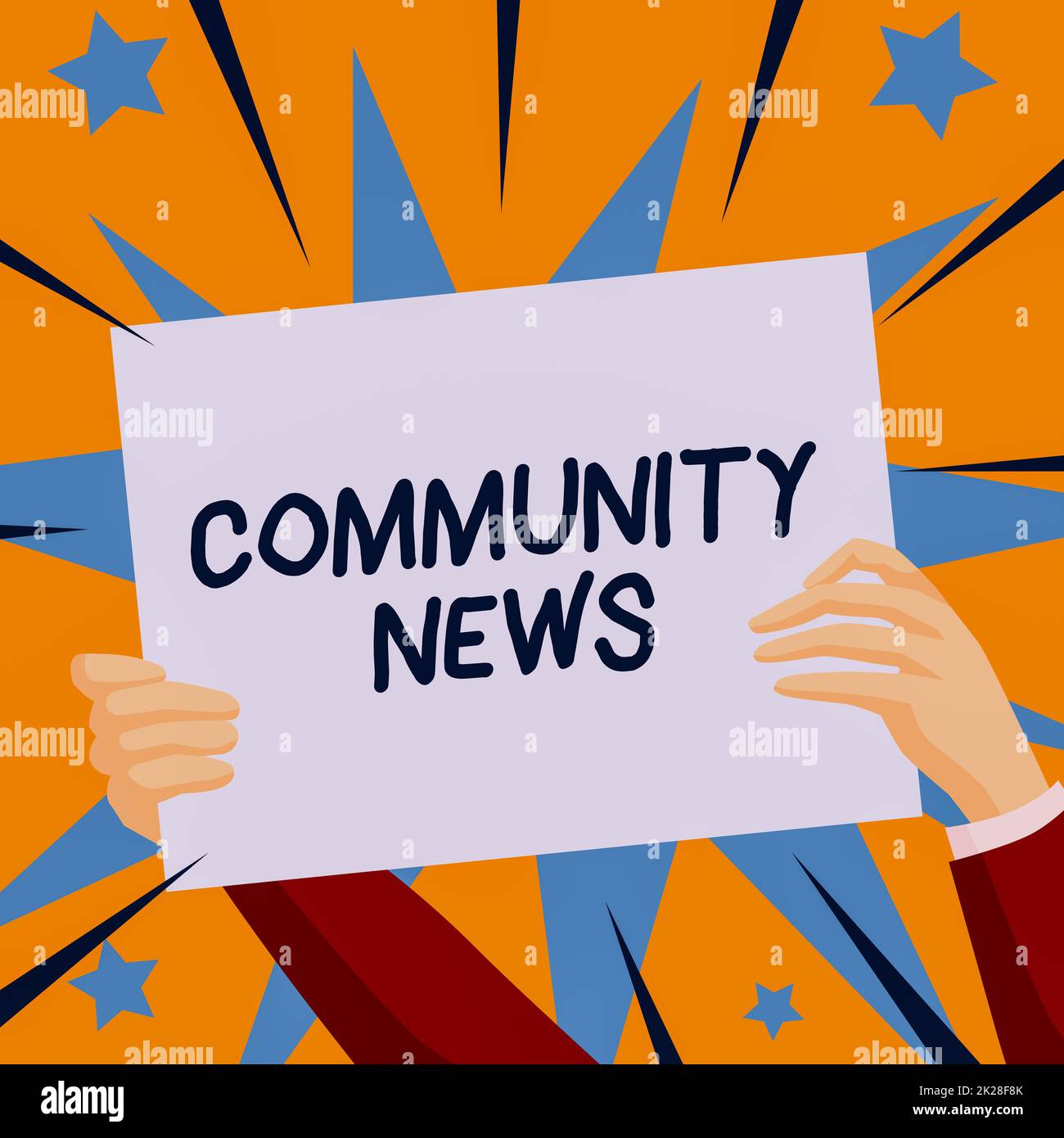 Sign displaying Community News. Conceptual photo news coverage that ...