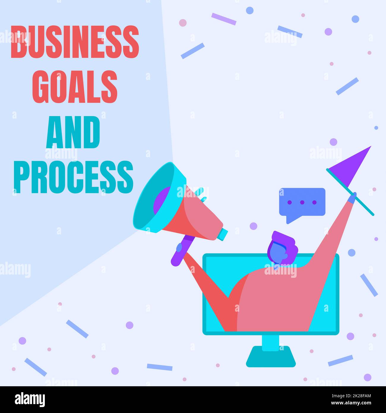 Writing displaying text Business Goals And Process. Concept meaning ...