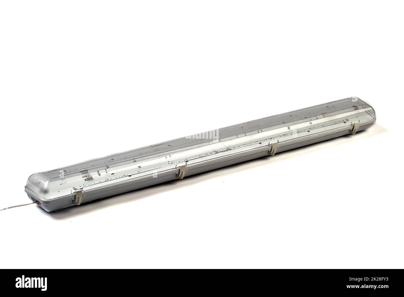 LED lamp for non-residential and public spaces on a white isolated ...