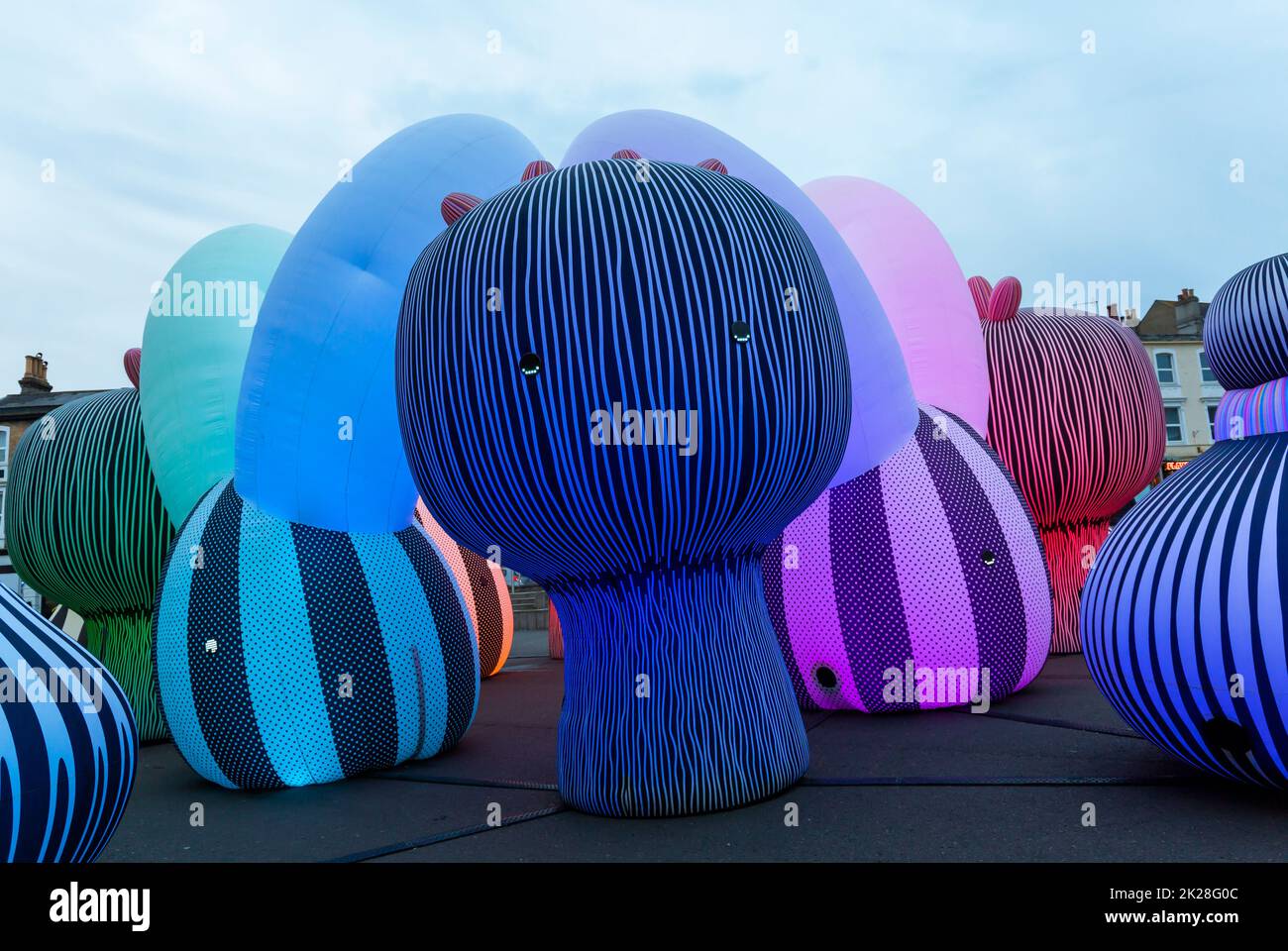 Bournemouth, Dorset UK. 22nd September 2022. Airship Orchestra by Eness in Bournemouth, a public ...