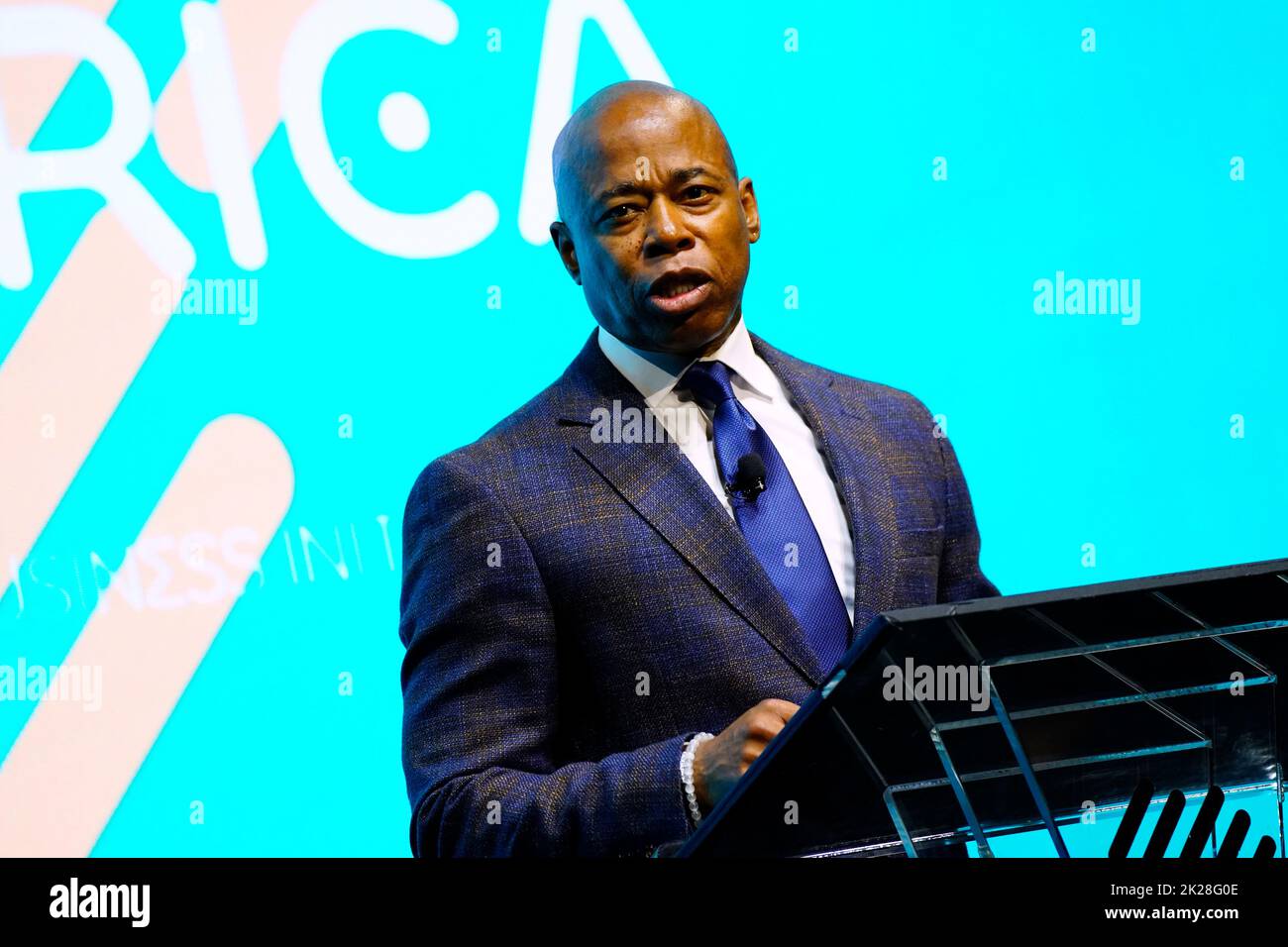 09/18/2022 New York, New York New York City Mayor Eric Adams speaks ...