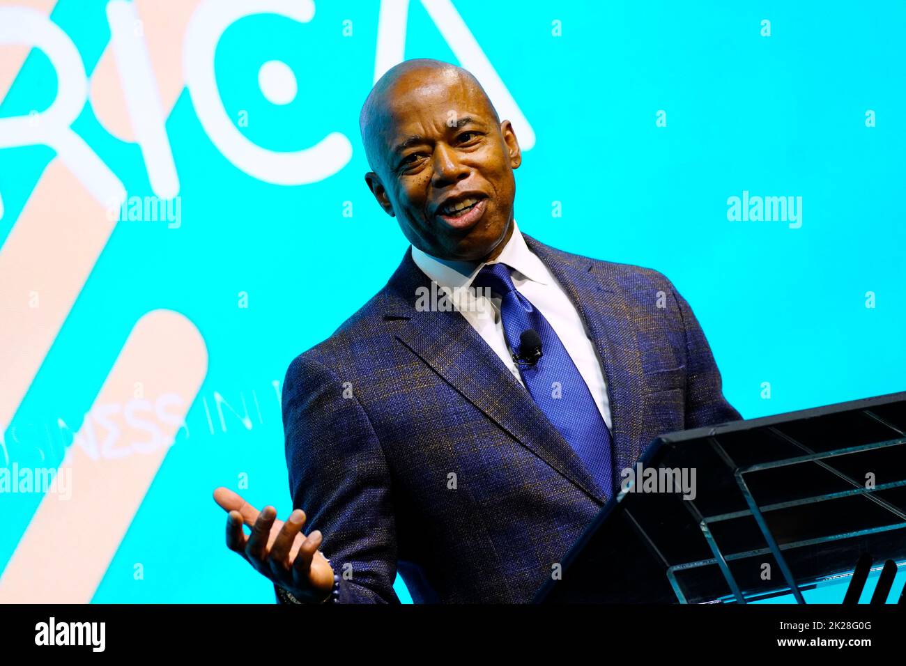 09/18/2022 New York, New York New York City Mayor Eric Adams speaks ...