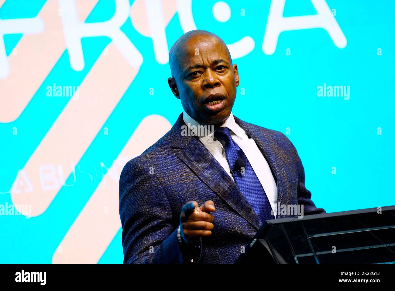 09/18/2022 New York, New York New York City Mayor Eric Adams speaks ...