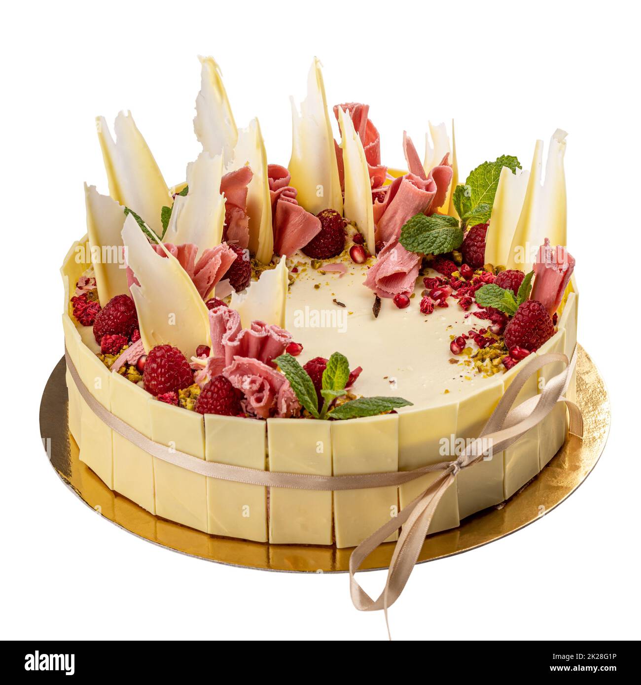 White chocolate cake Stock Photo - Alamy