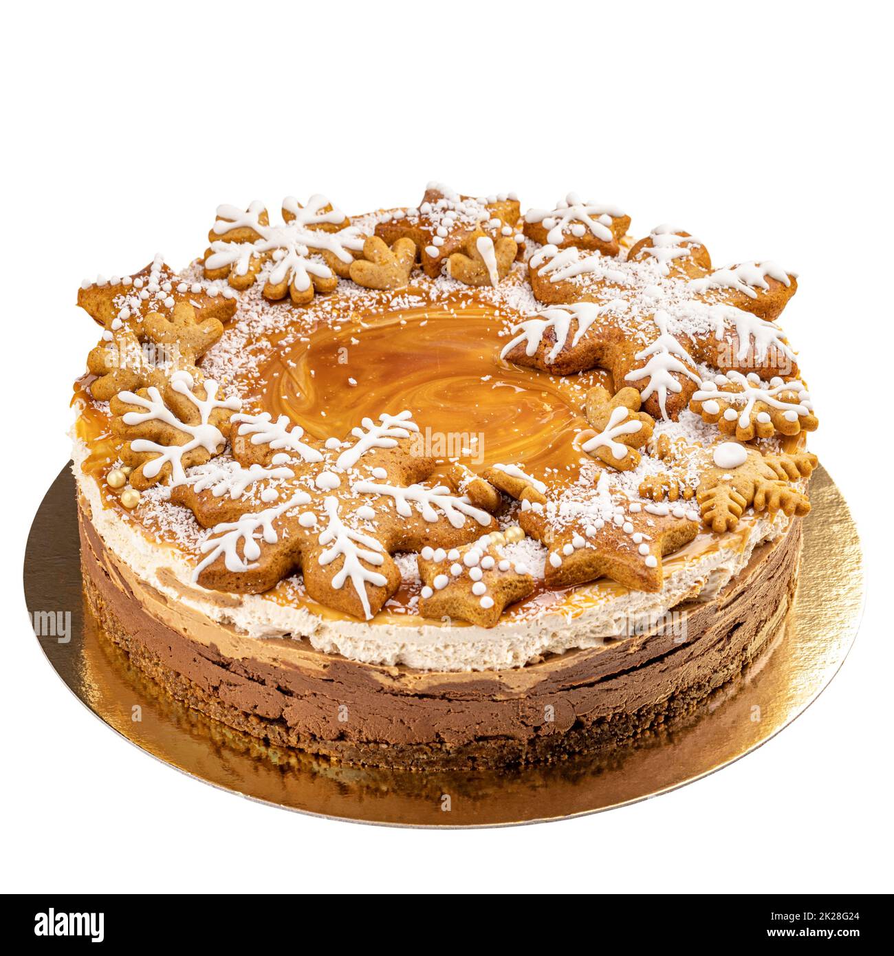 Christmas background gingerbread stars Cut Out Stock Images & Pictures ...