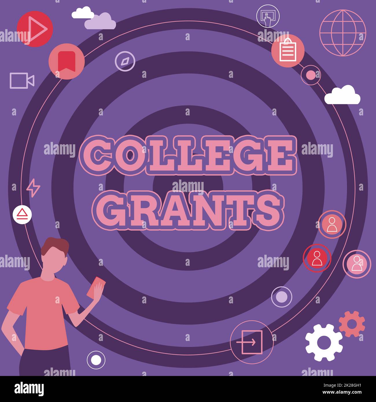 Sign displaying College Grants. Business idea monetary gifts to showing ...