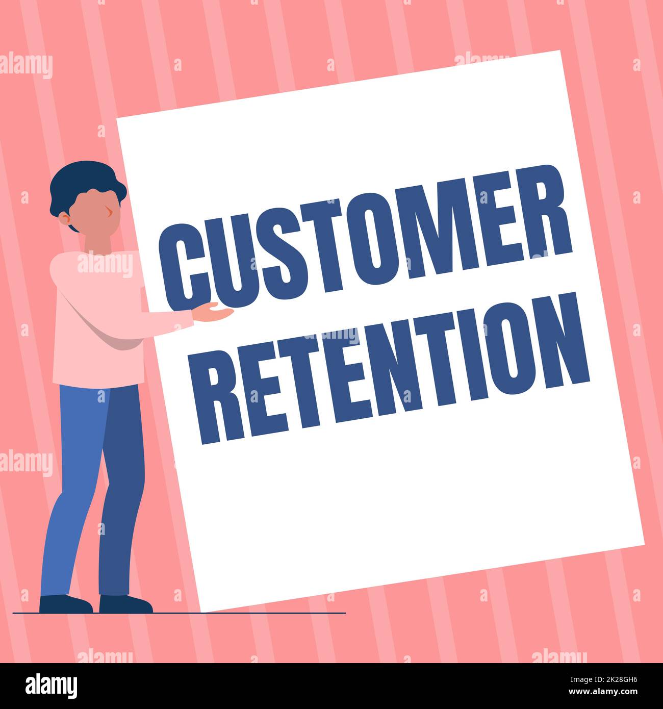 Text caption presenting Customer Retention. Word Written on Keeping ...