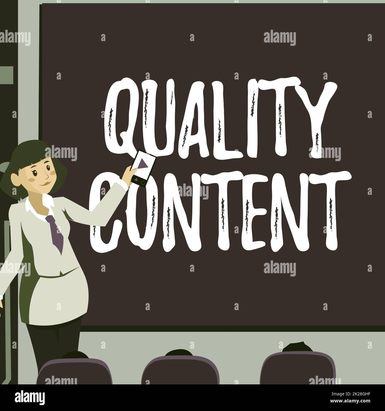 Text caption presenting Quality Content. Internet Concept content that ...