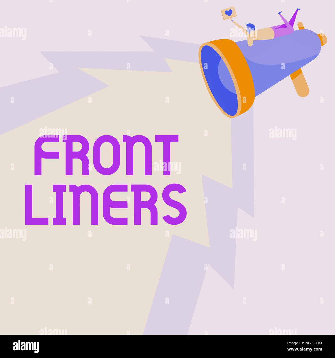 Conceptual display Frontliners. Business showcase most important or ...