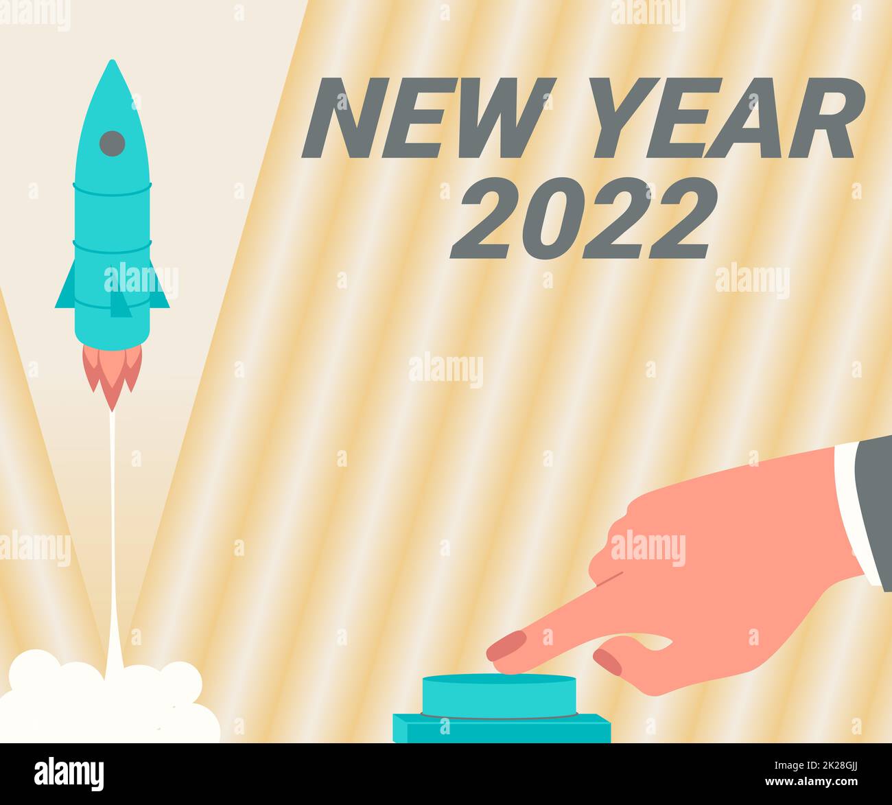 Text sign showing New Year 2022. Business showcase Greeting Celebrating Holiday Fresh Start Best ...