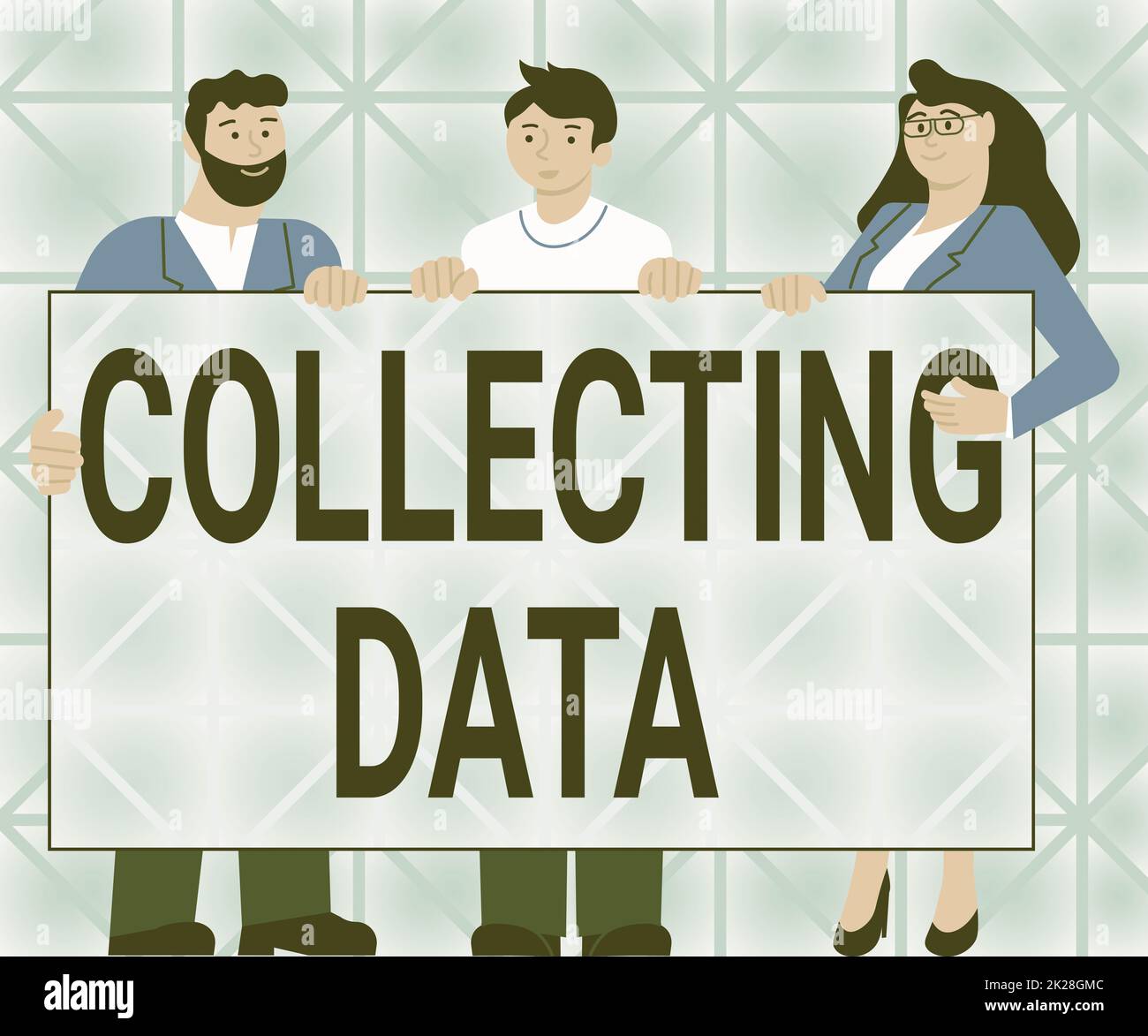 Text caption presenting Collecting Data. Business concept Gathering and ...