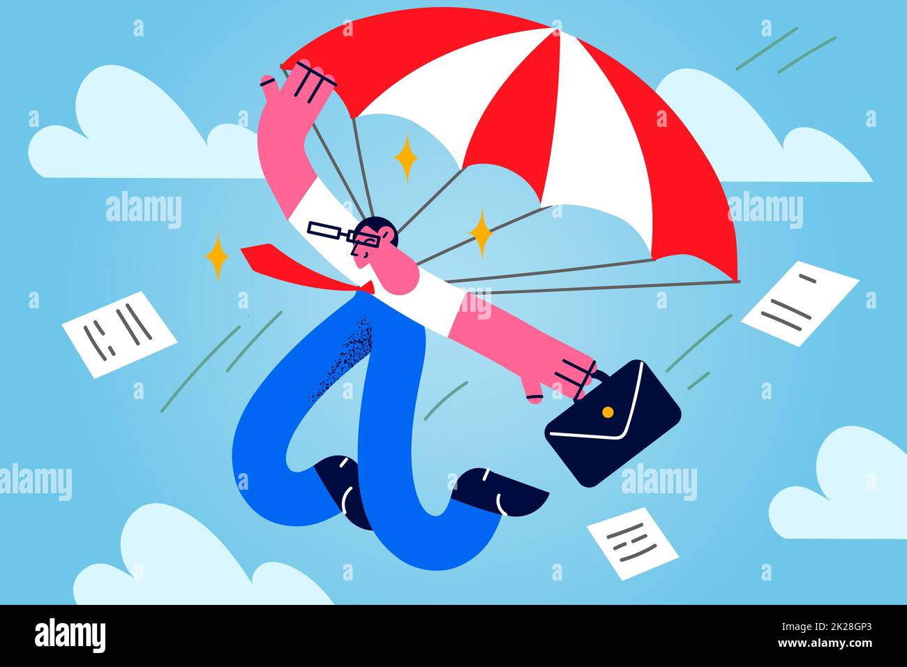 Skydiving businessman jump airplane hi-res stock photography and images ...