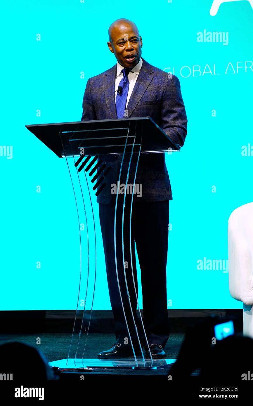 09/18/2022 New York, New York New York City Mayor Eric Adams speaks ...