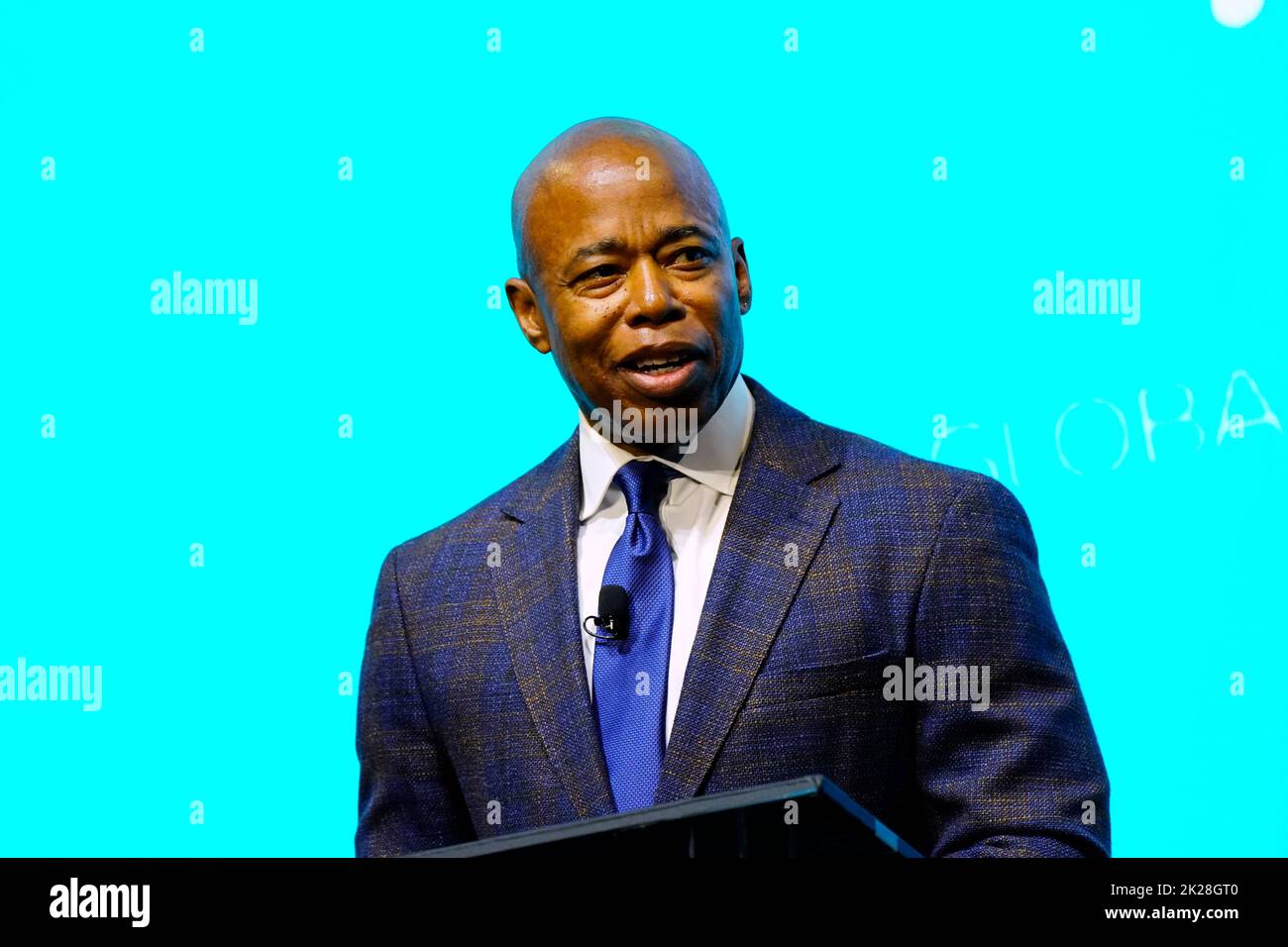 09/18/2022 New York, New York New York City Mayor Eric Adams speaks ...