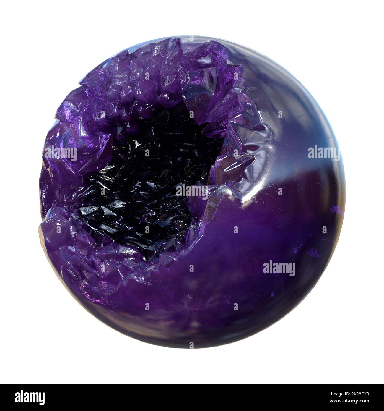 Purple amethyst geode on Cut Out Stock Images & Pictures - Alamy