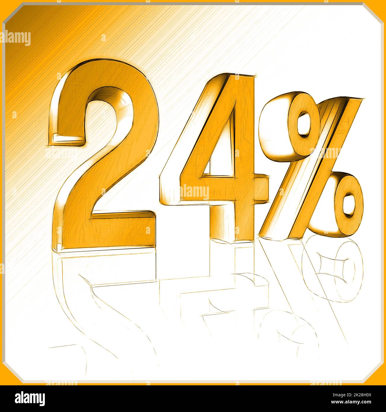 3d number 24 hi-res stock photography and images - Alamy