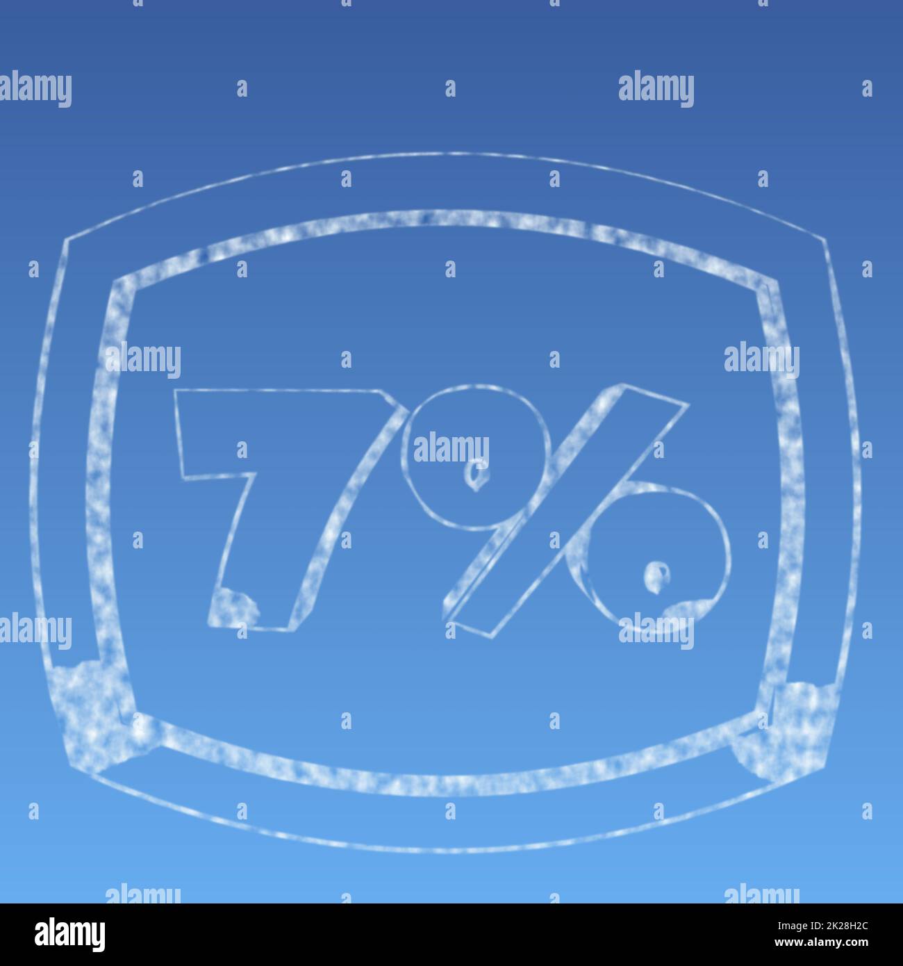 7%, 7 percent as a 3D illustration, 3D rendering Stock Photo - Alamy