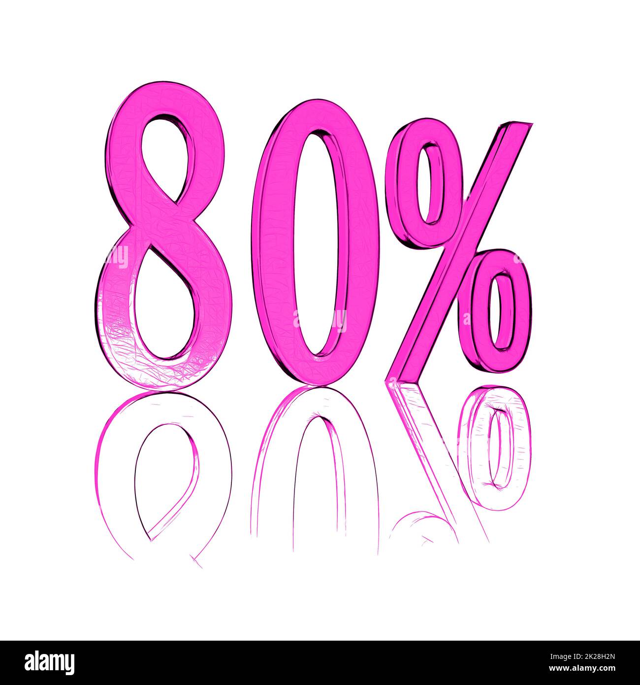 3d number 80 hi-res stock photography and images - Alamy