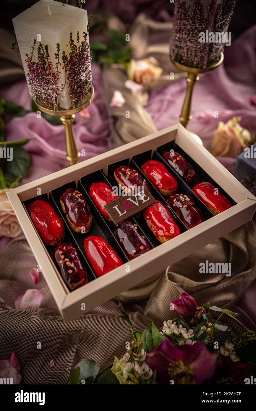 Eclair box hi-res stock photography and images - Alamy