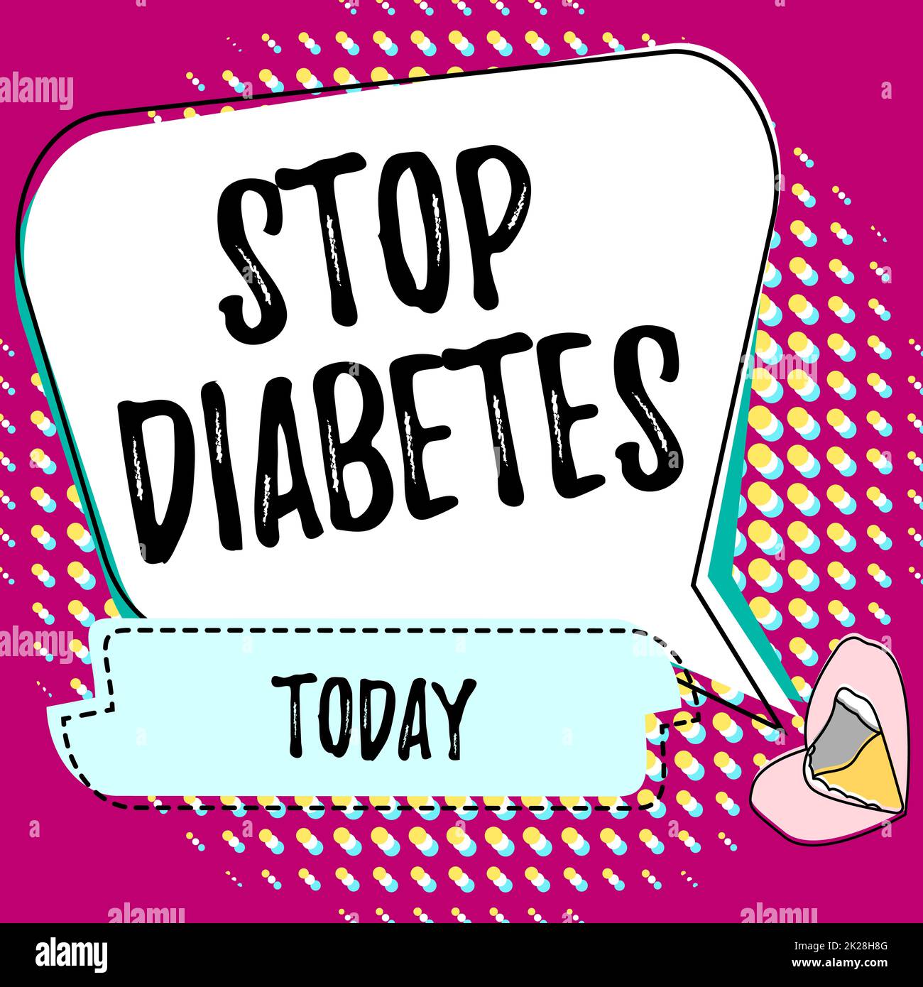 Text showing inspiration Stop Diabetes. Business concept Blood Sugar ...