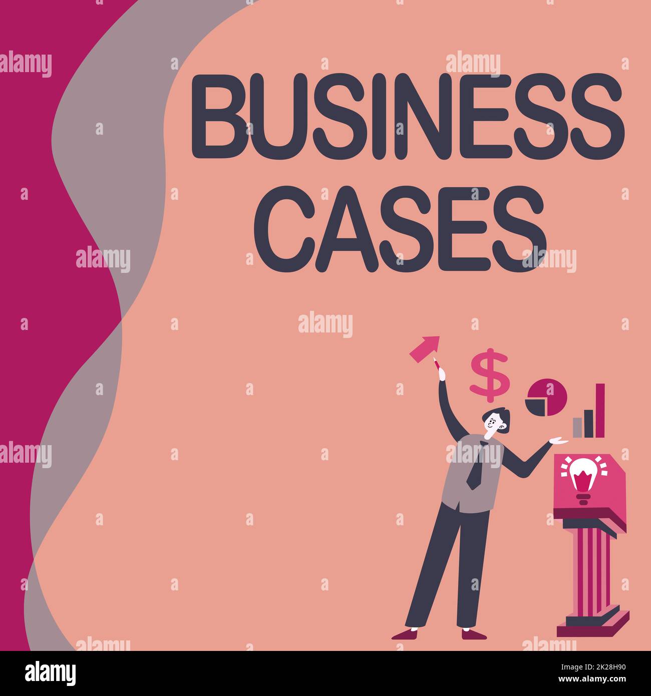 Text sign showing Business Cases. Business showcase undertaking on the ...