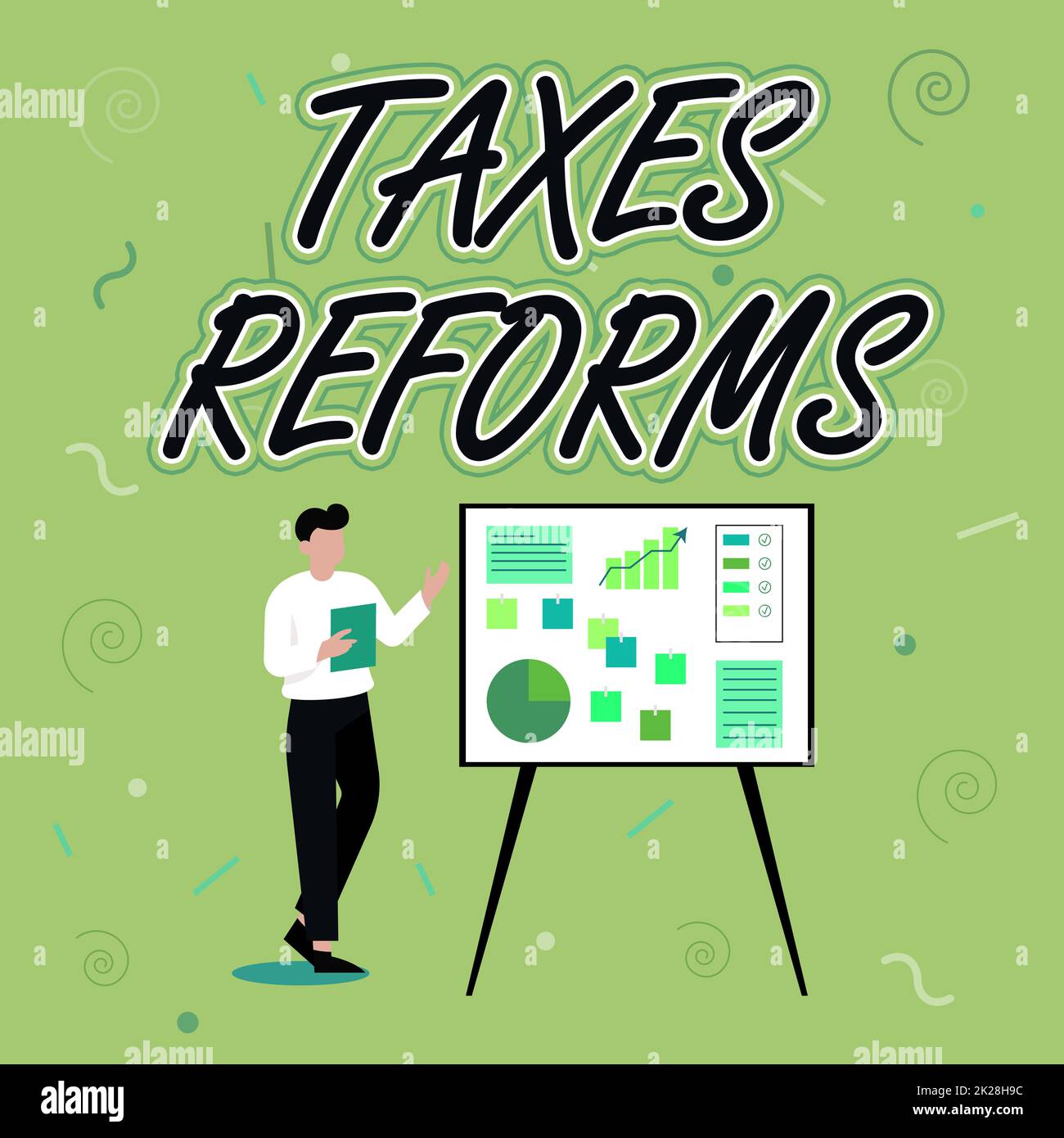 Writing displaying text Taxes Reforms. Word for managing collected ...