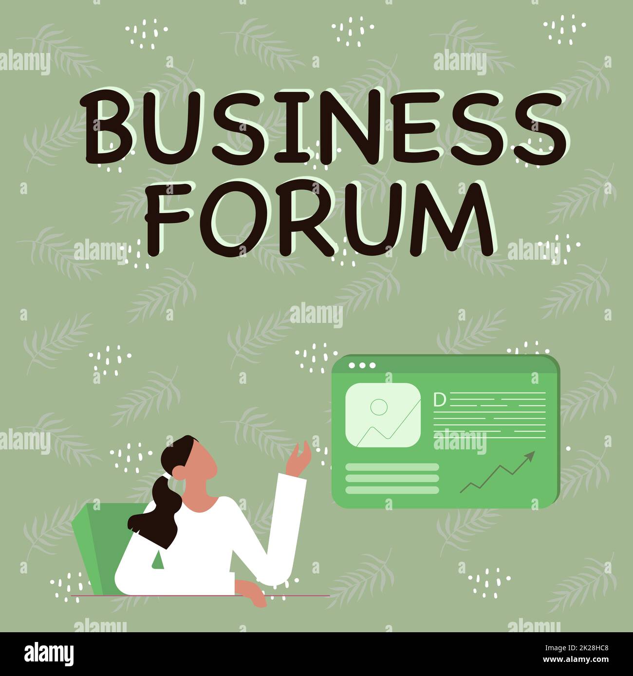 Hand writing sign Business Forum. Concept meaning place in which ...