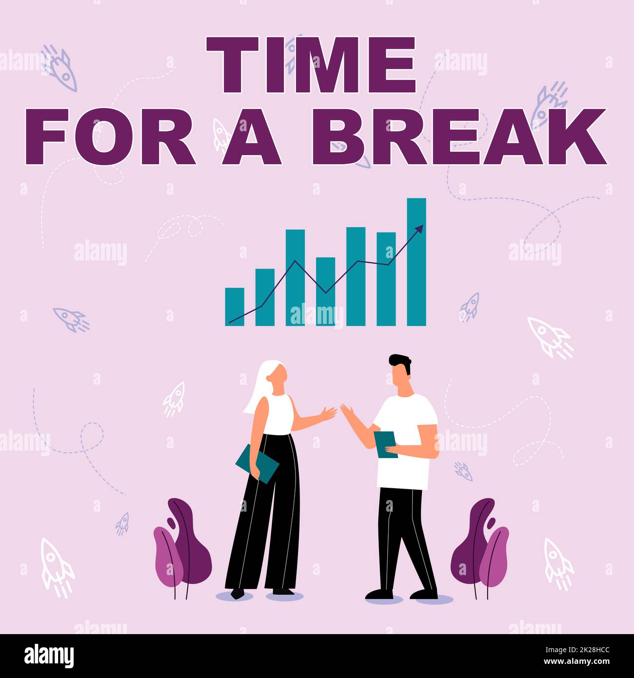 Text caption presenting Time For A Break. Business approach Making a ...