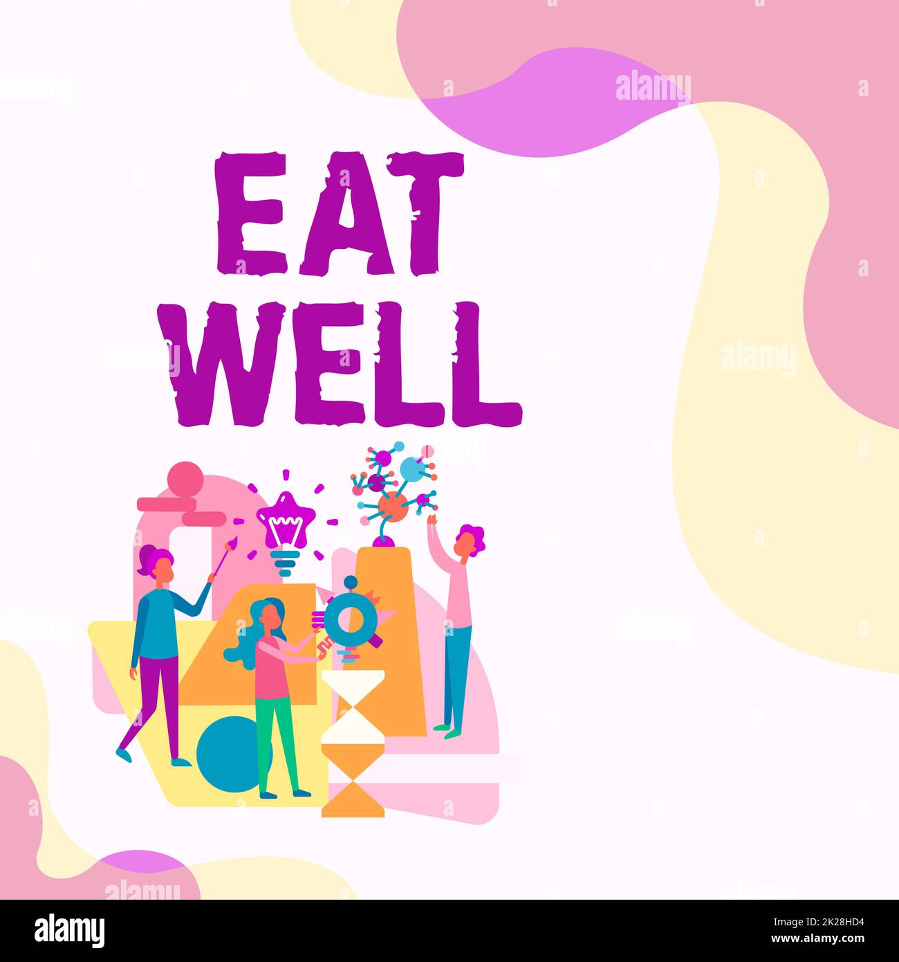 Handwriting text Eat Well. Business idea Practice of eating only foods ...