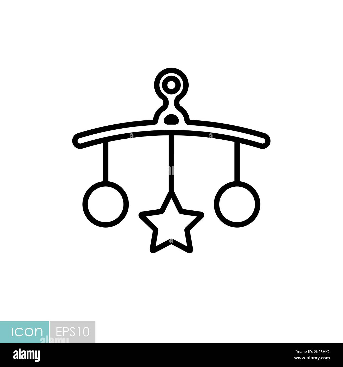 Baby crib hanging toy icon Stock Photo - Alamy